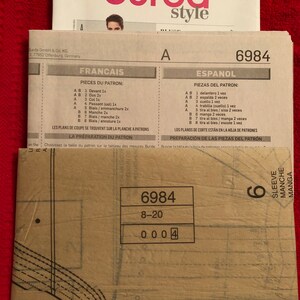 Uncut Factory Folded Burda Style Sewing Pattern 6984 Sizes 8 | Etsy
