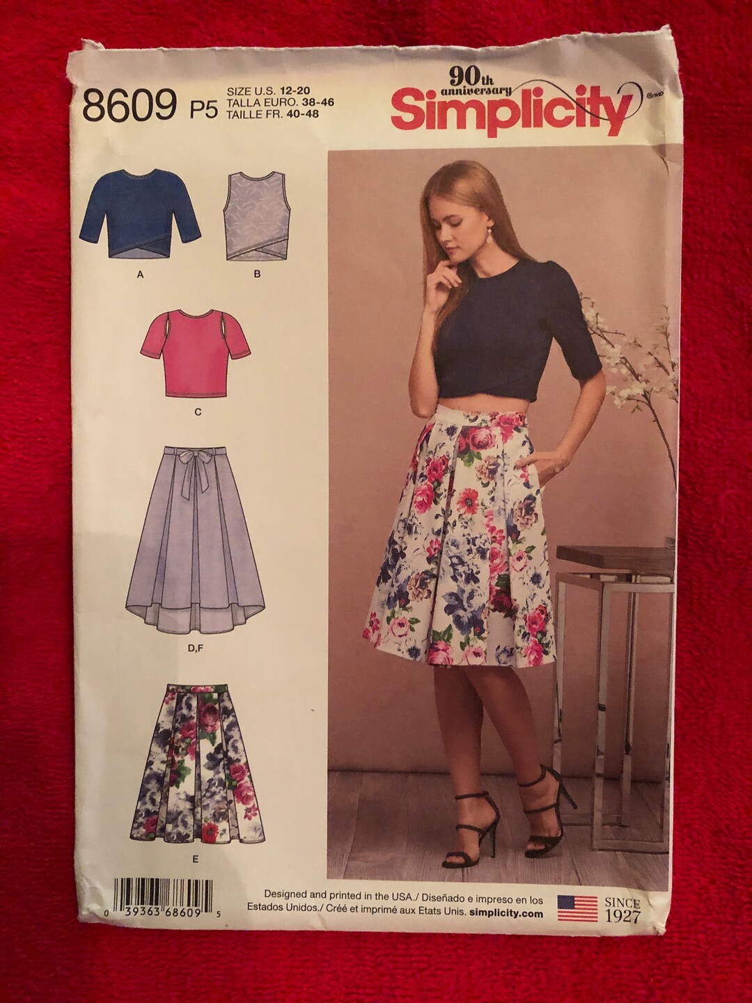Uncut Factory Fold Sewing Pattern Simplicity 8609 Sizes 12 14 16 18 20 ...