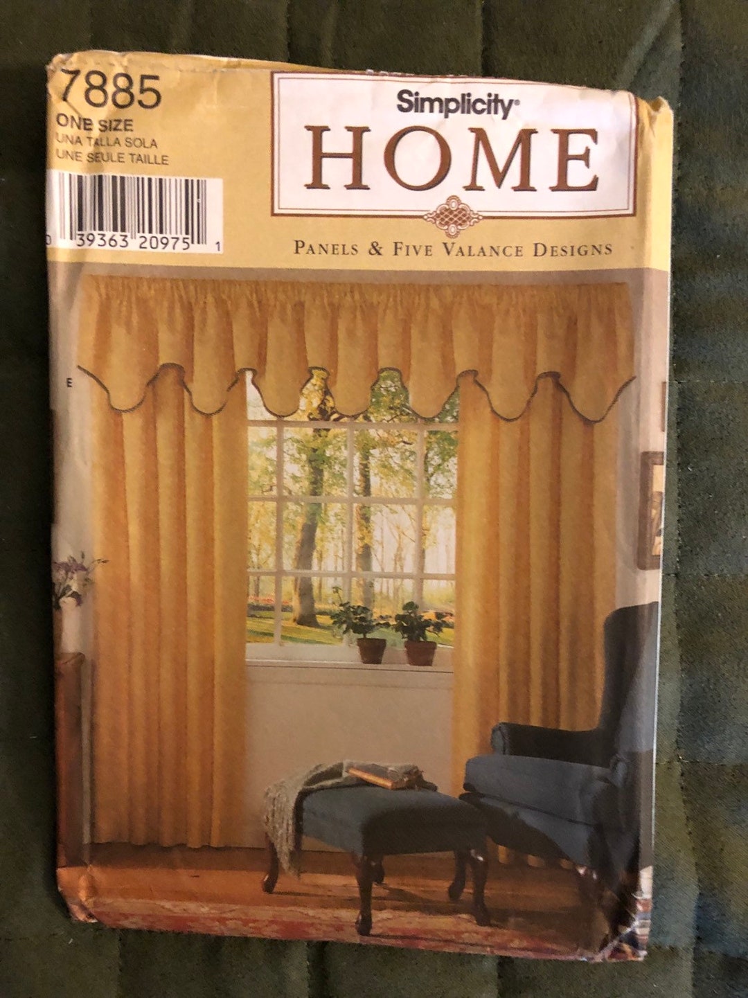 Uncut Factory Fold Simplicity Pattern 7885 Simplicity Home Panels and ...