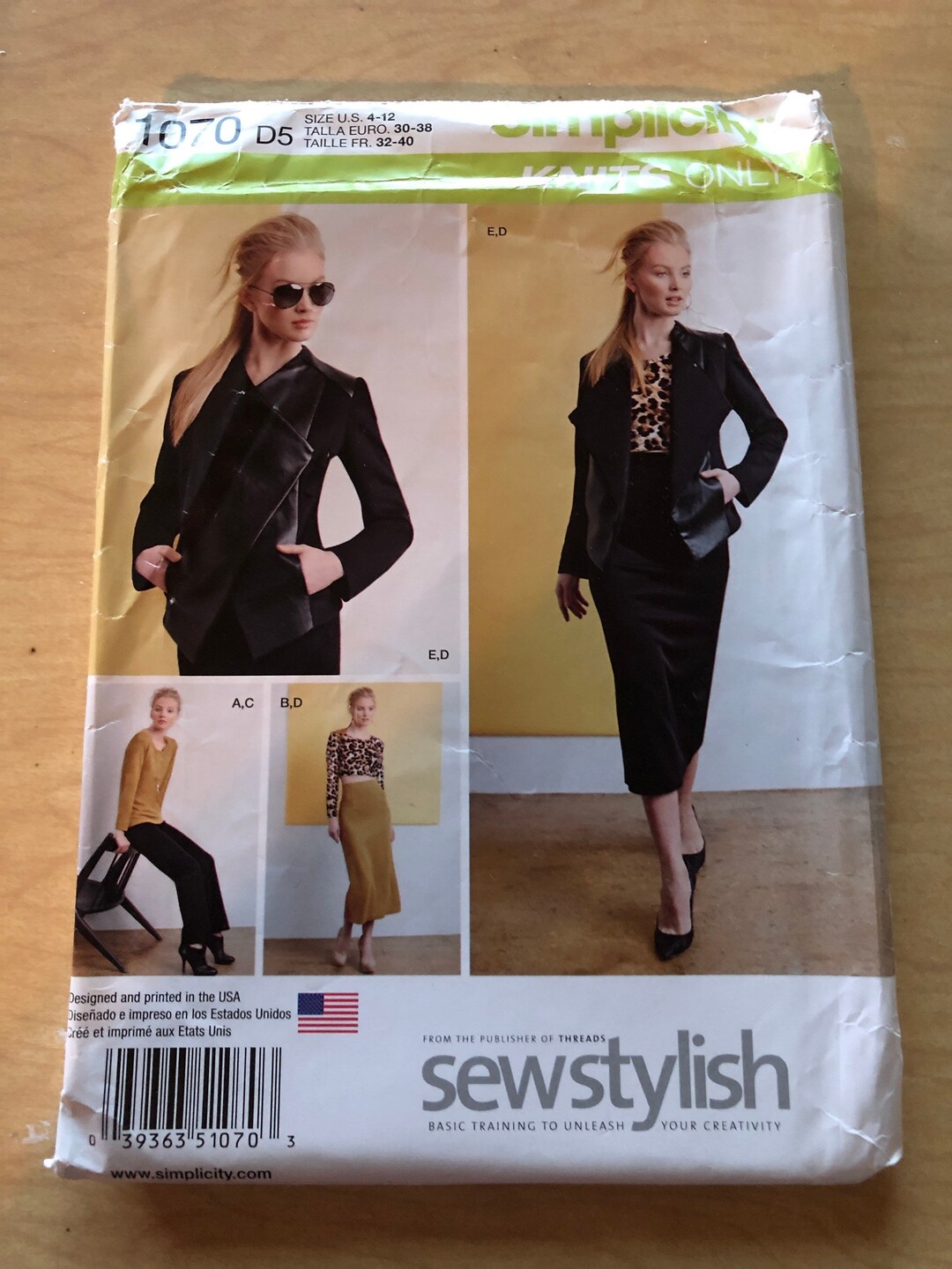 Uncut Factory Fold Sewing Pattern Simplicity 1070 Sewstylish Sizes 4 6 ...