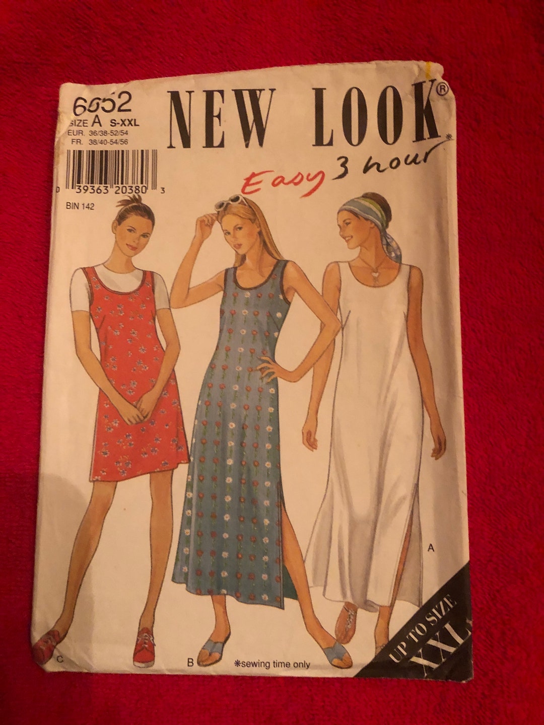 Uncut Factory Fold Sewing Pattern New Look 6652 Easy 3 Hour Sizes S M L ...