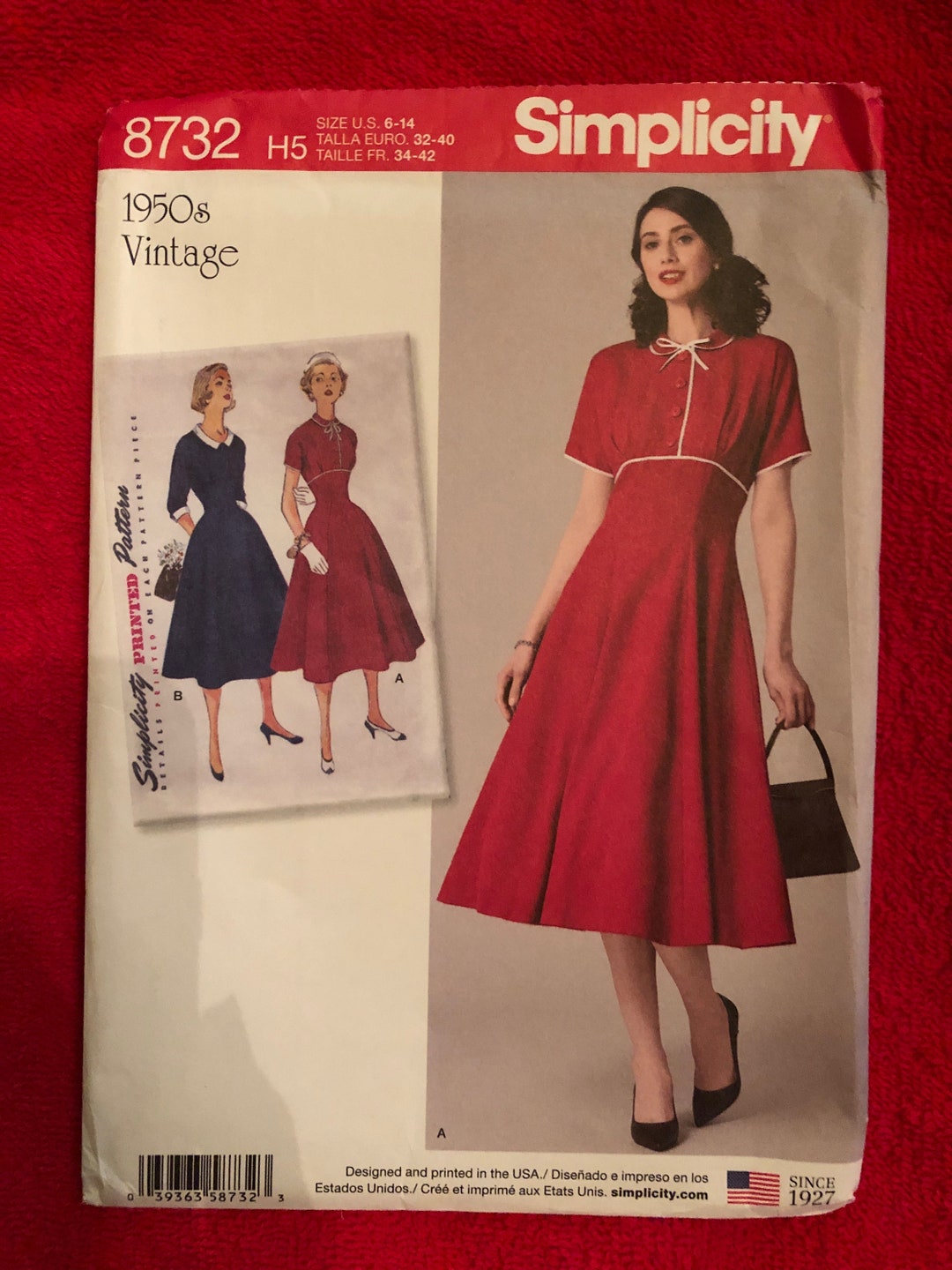 Uncut Factory Fold Sewing Pattern Simplicity 8732 Sizes 6 8 10 12 14 ...