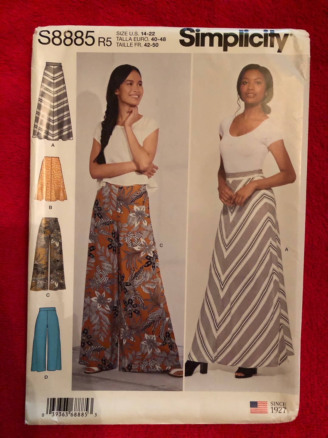 Uncut Factory Fold Sewing Pattern Simplicity S8885 Sizes 14 16 18 20 22 ...