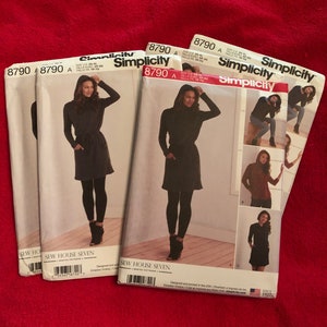 Uncut Factory Fold Sewing Pattern Simplicity 8790 Sizes XS S M L XL ...