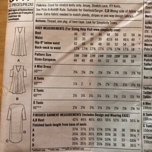 Uncut Factory Fold Sewing Pattern Simplicity 8141 Size 26W 28W 30W 32W ...