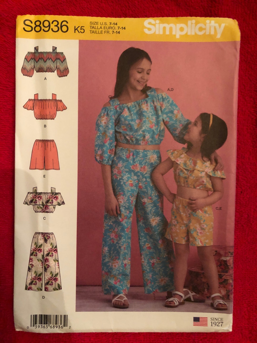 Uncut Factory Fold Sewing Pattern Simplicity S8936 Sizes 7 8 10 12 14 ...