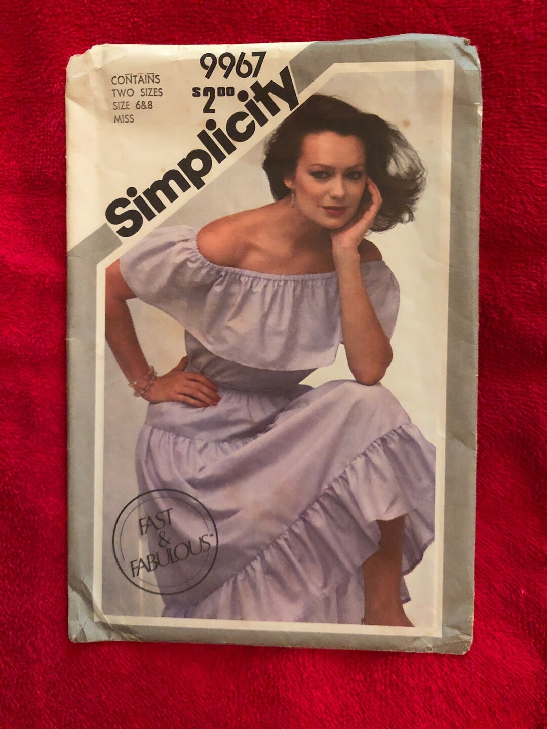 Uncut Factory Fold Sewing Pattern Simplicity 9967 Two Sizes 6 & 8 ...