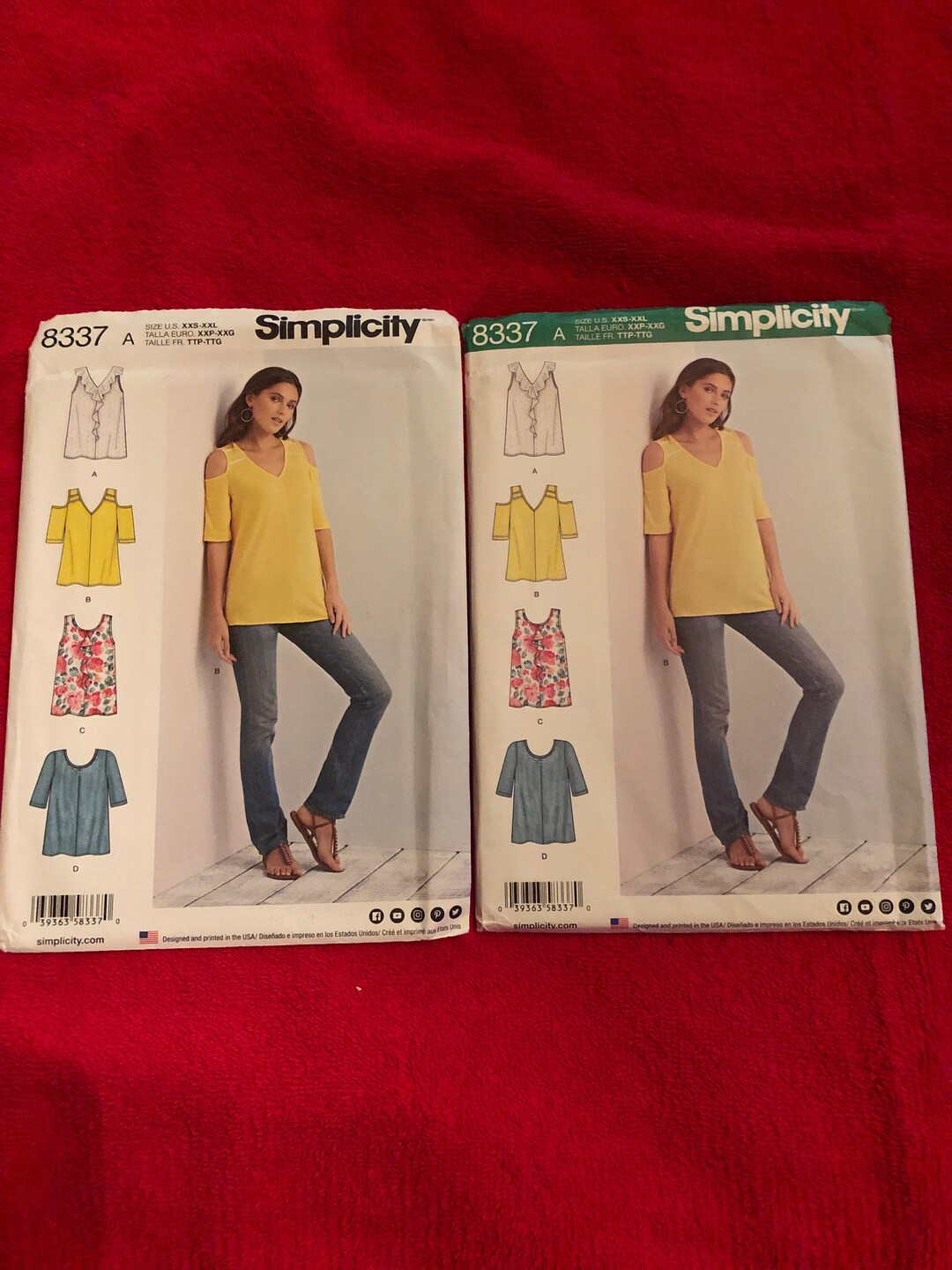 Uncut Factory Fold Sewing Pattern Simplicity 8337 Sizes XXS XS S M L ...