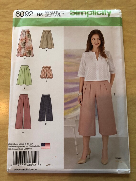 Uncut Factory Fold Sewing Pattern Simplicity 8092 Sizes 6 8 10 - Etsy