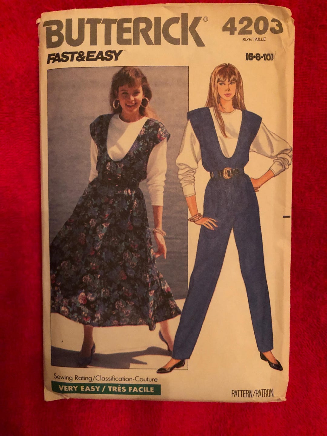Uncut Factory Fold Sewing Pattern Butterick 4203 Sizes 6 8 10 Fast ...
