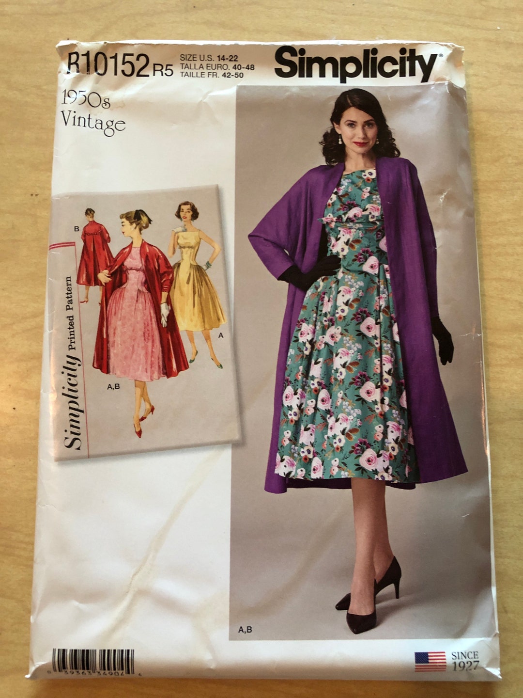 Uncut Factory Fold Sewing Pattern Simplicity R10152 Sizes 14 16 18 20 ...