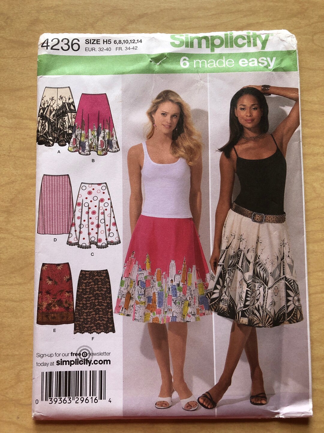 Uncut Factory Fold Sewing Pattern Simplicity 4236 Sizes 6 8 10 12 14 ...
