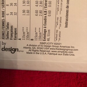 Uncut Factory Fold Sewing Pattern Simplicity S9296 Sizes 6 8 10 12 14 ...