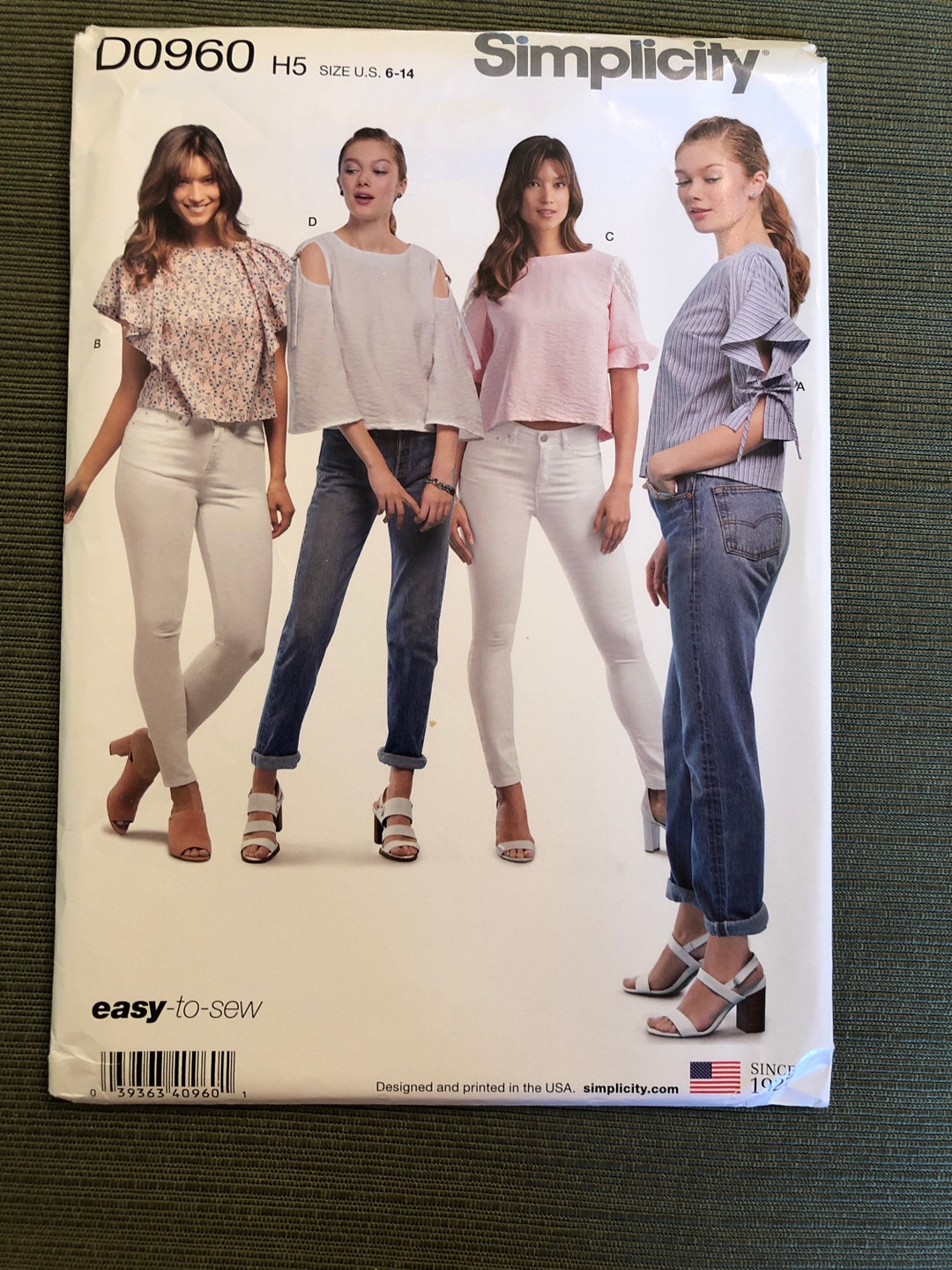 Uncut Factory Fold Sewing Pattern Simplicity D0960 Size 6 8 10 12 14 ...