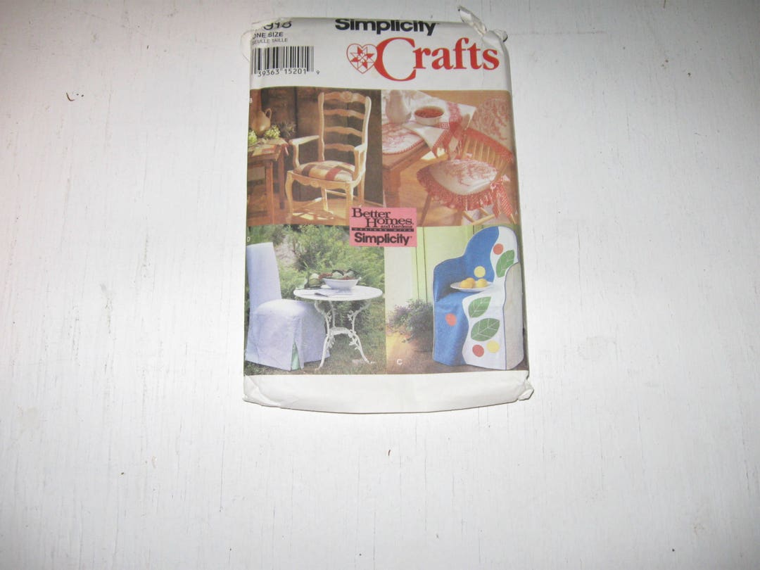UNCUT FACTORY FOLDED Simplicity Pattern 8918 Crafts Chair Covers and ...