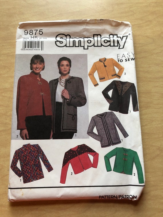 Uncut Factory Fold Sewing Pattern Simplicity 9875 Sizes 6 8 10 | Etsy