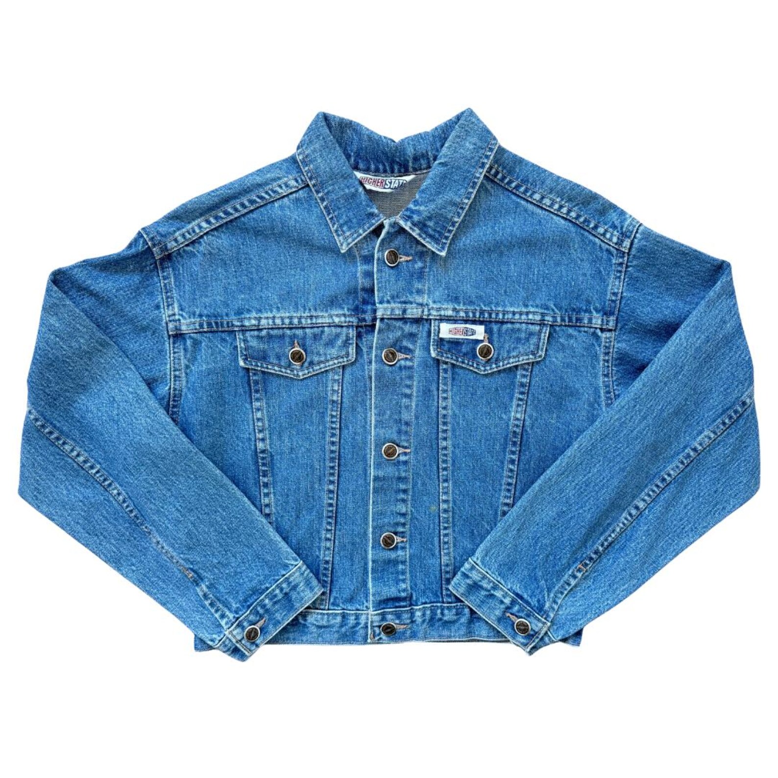 Upcycled Hand Embroidered Denim Jacket With Floral Beaded Jellyfish ...