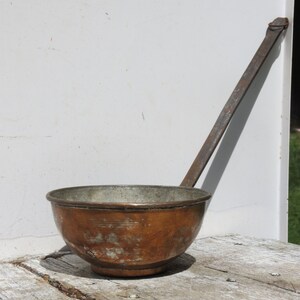 Antique Copper Dipper With Hand Hammered Wrought Iron Handle - Etsy