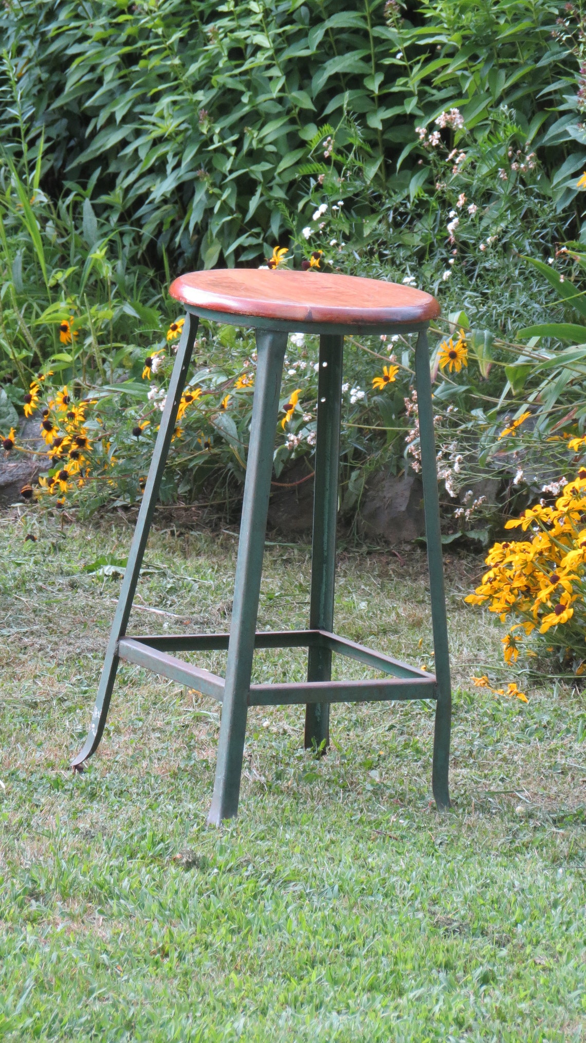 Sweet Green Industrial Stool Fabulous Farm Fresh Finds - Etsy
