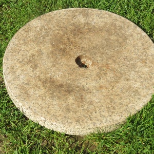 Round Thick Heavy Vintage Drilled Granite Base - Etsy