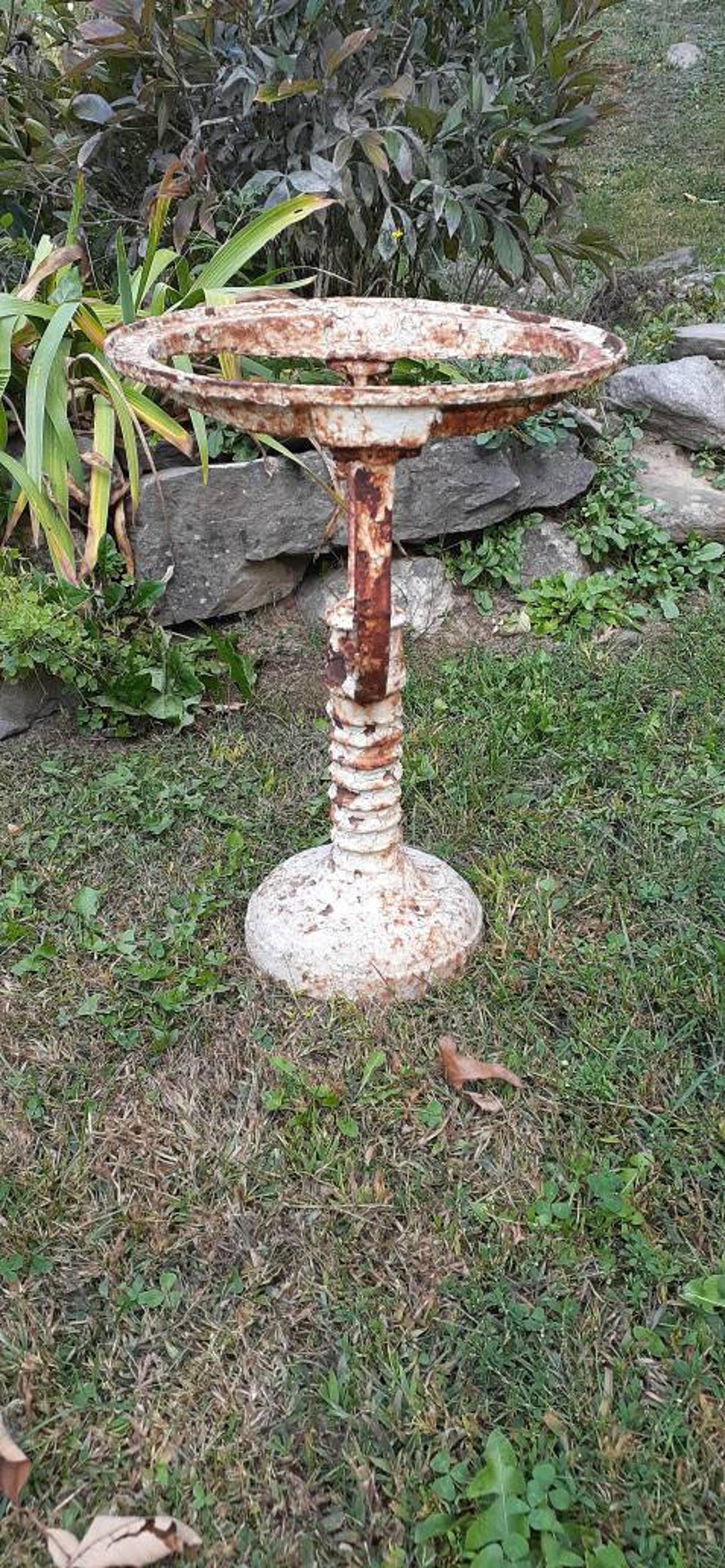Antique Chippy Rusty White Hot Water Tank Stand Salvaged DIY - Etsy