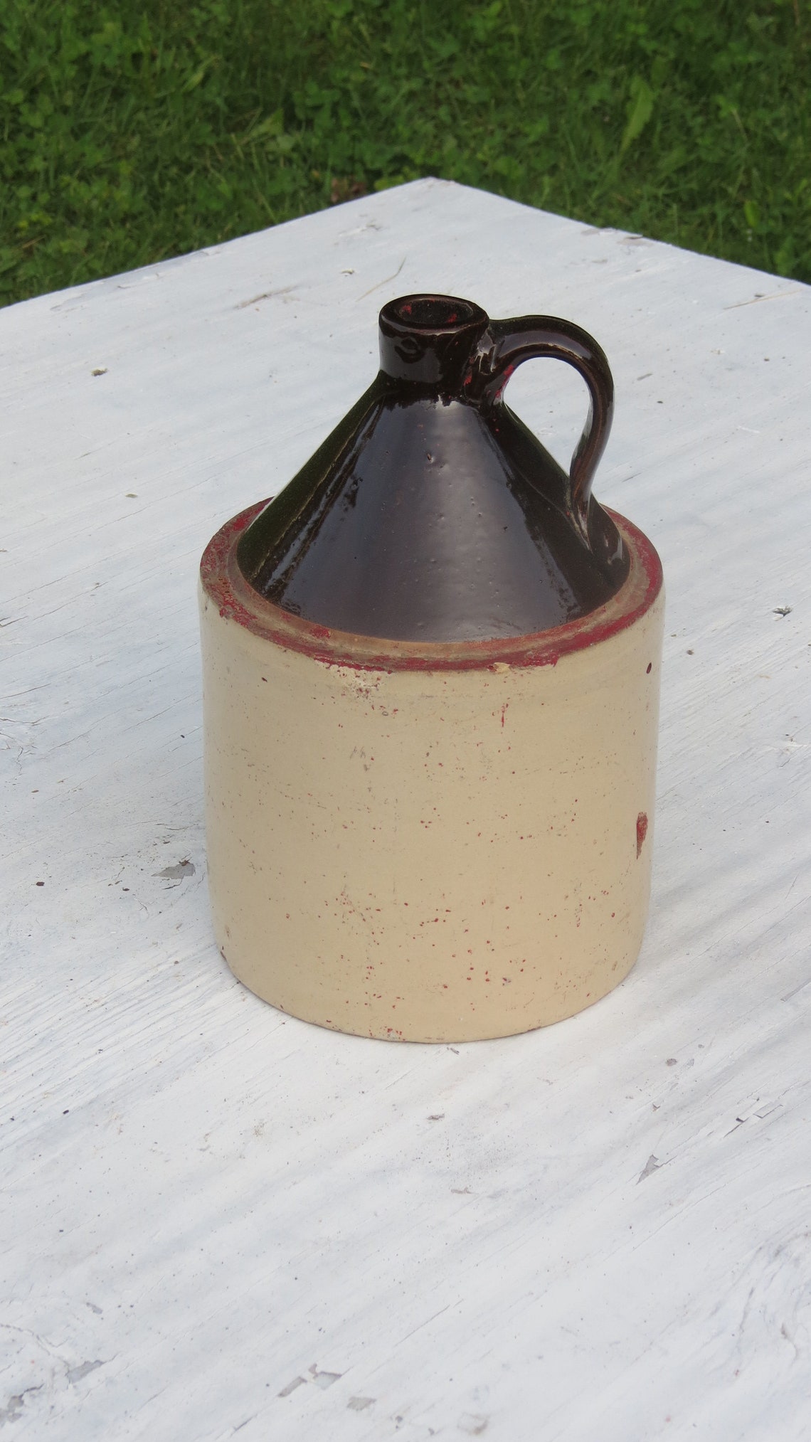 Antique Stoneware Whiskey Jug Primitive Country Farmhouse - Etsy