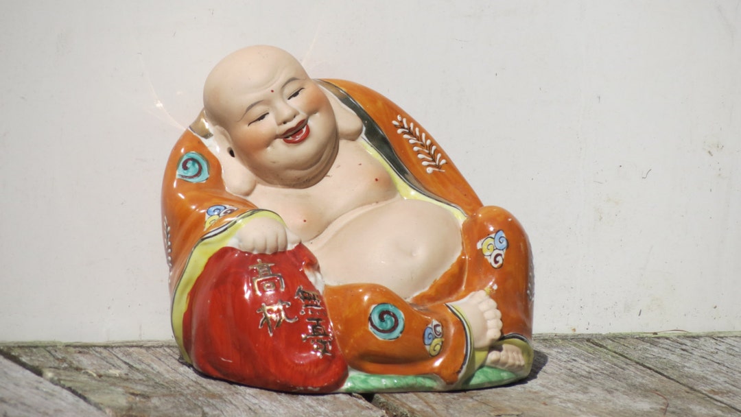 Beautiful Colorful Hand Painted Ceramic Buddha - Etsy