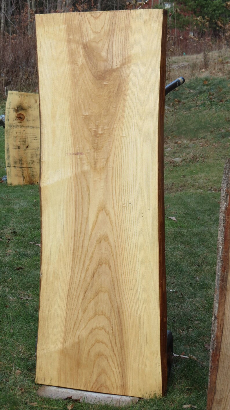 Live Edge Ash Slab Highlighted Finished Grain Pattern | Etsy
