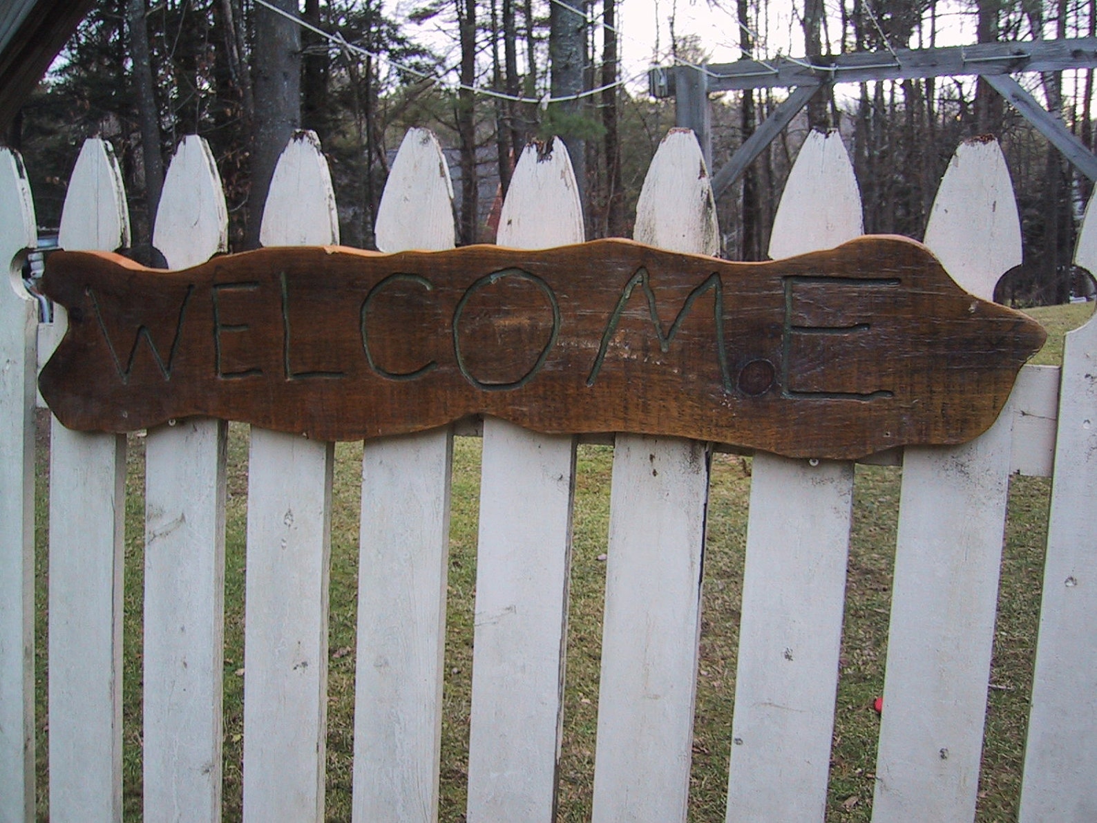Rustic old barnboard hand routed welcome sign | Etsy