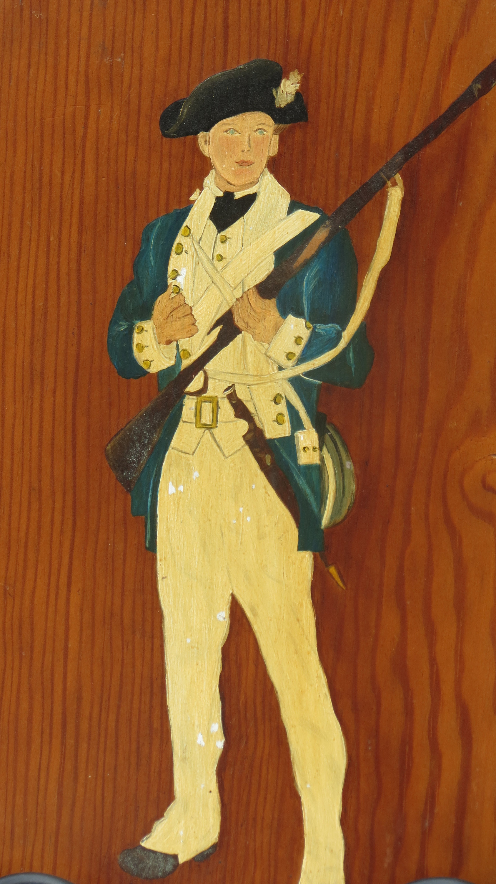 Hand Painted Revolutionary Soldier on Wood Plaque | Etsy