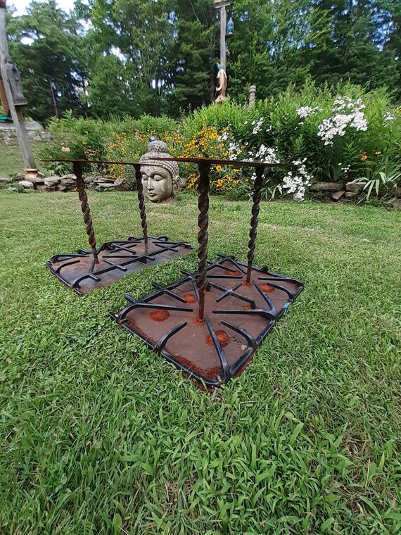 Pair of Custom Fabricated Unique Upcycled Welded Bases | Etsy