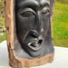 Vintage Large Heavy African Carved Log Face - Etsy