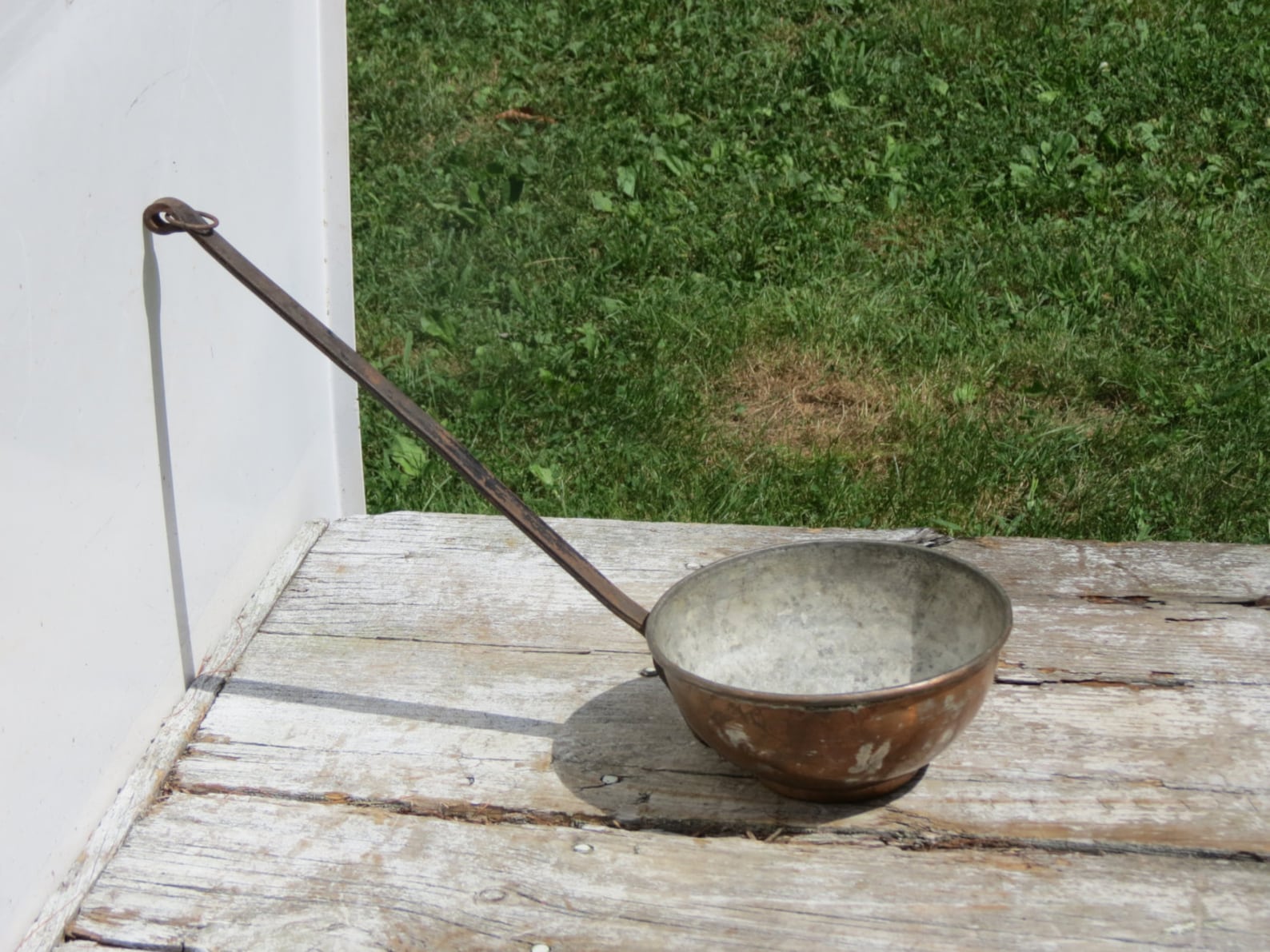 Antique Copper Dipper With Hand Hammered Wrought Iron Handle | Etsy