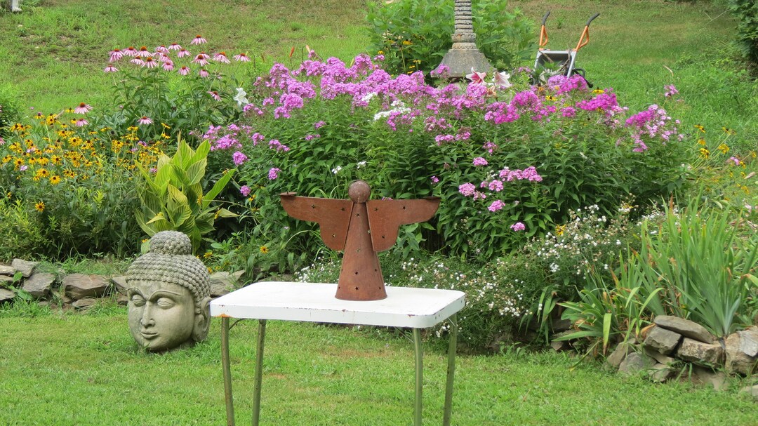 Rusty Metal Angel Candle Holder Great Garden Decor Fantastic Natural ...