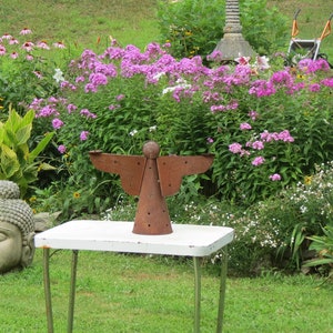 Rusty Metal Angel Candle Holder Great Garden Decor Fantastic Natural ...