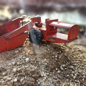 Vintage Red Structo Toys Belly Pan Scraper Old New England Barn ...