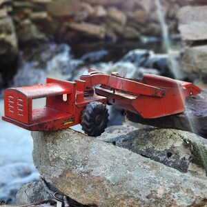 Vintage Red Structo Toys Belly Pan Scraper Old New England Barn ...