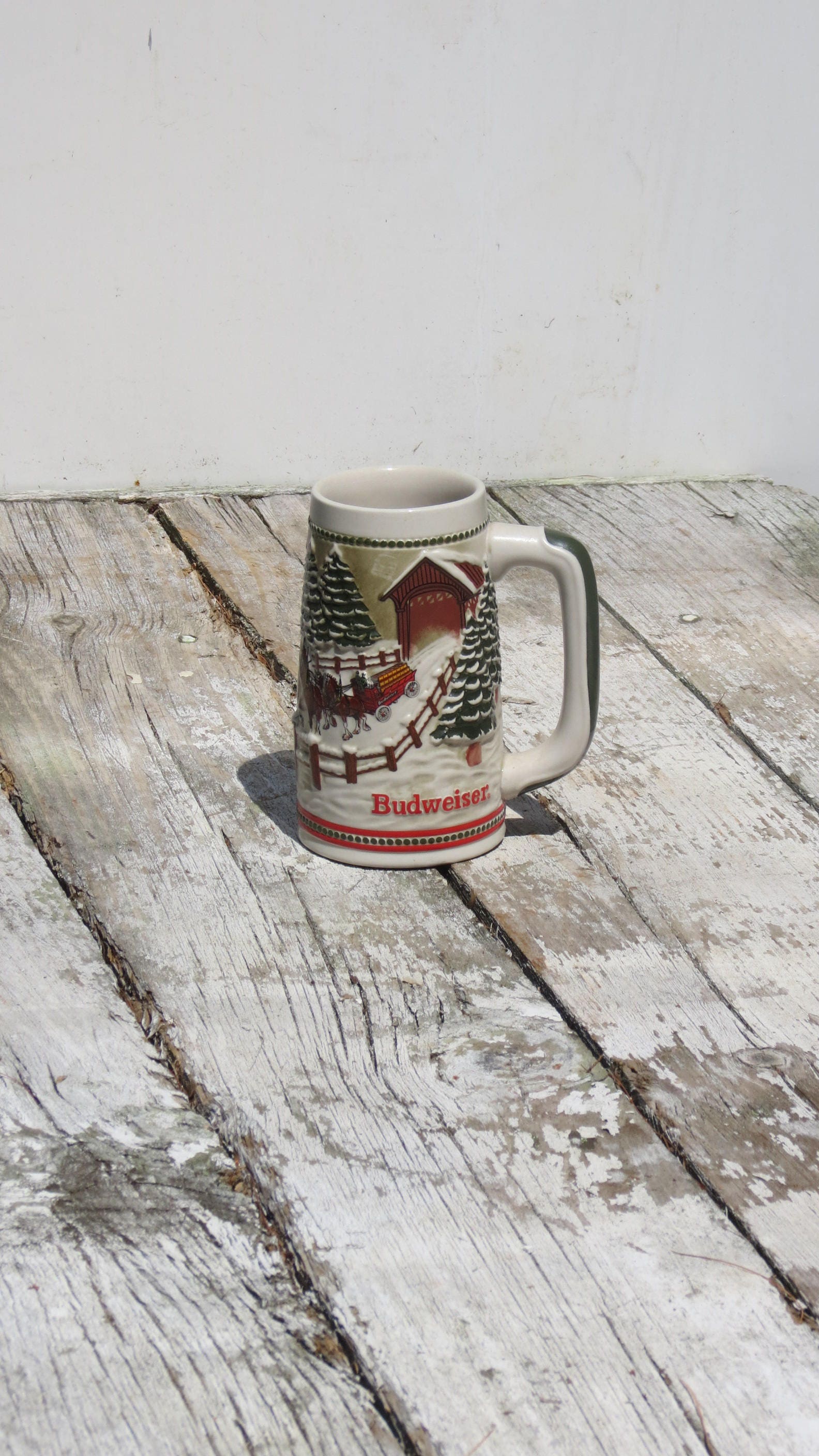 Collectible Vintage Budweiser Winter Scene Beer Stein - Etsy