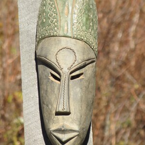 Authentic Ashanti Carved Wooden Mask Tribal Wall Decor Accra Ghana ...