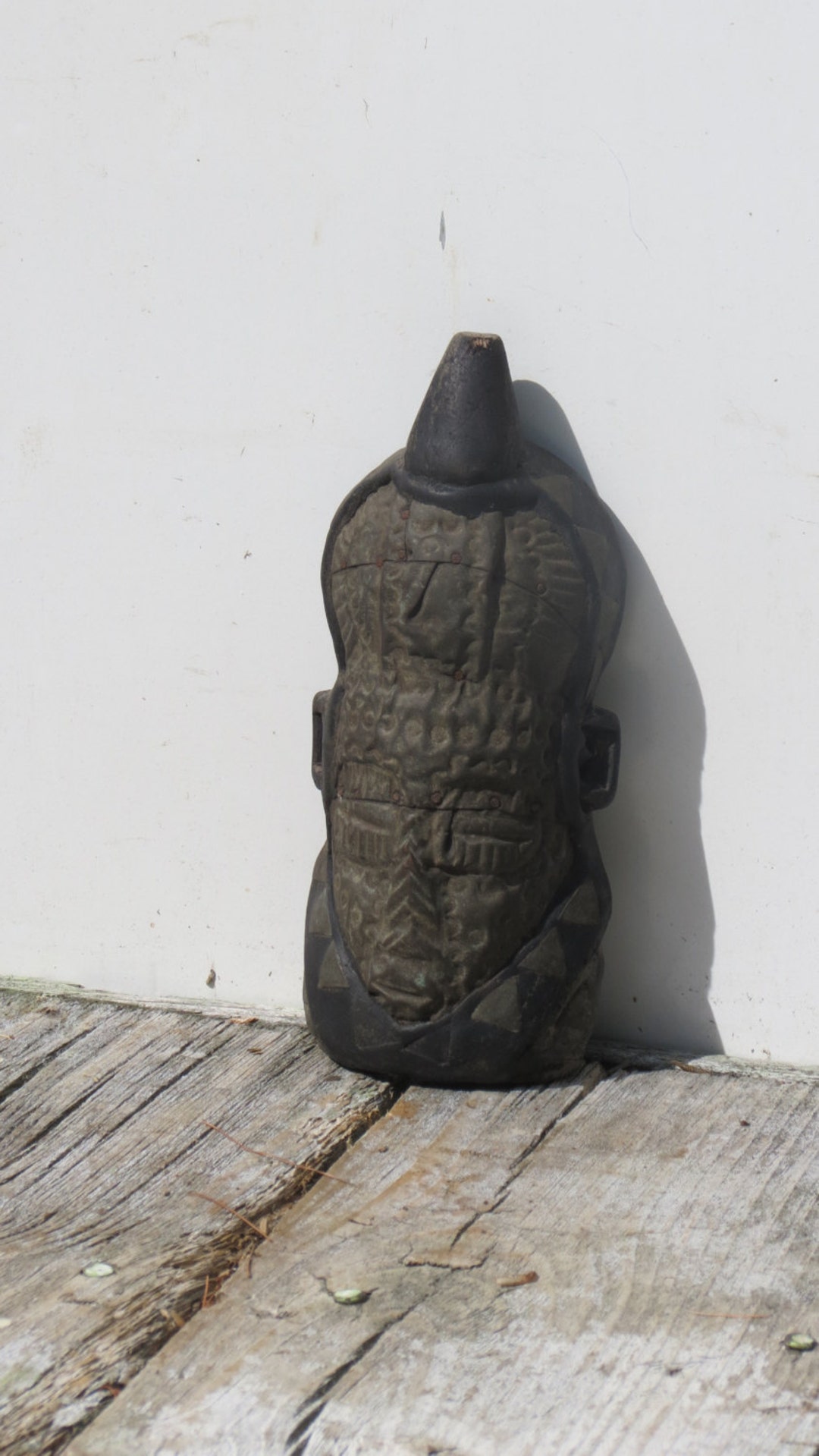 Unusual African Tin Covered Faceless Mask - Etsy