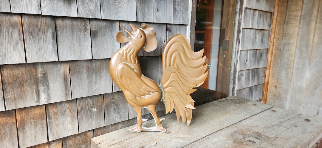 Vintage Copper Chicken Old Weathervane Parts New England Barn Treasures ...
