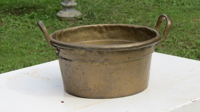 Solid Heavy Brass Bucket Old Barn Treasures Farm Fresh Finds | Etsy