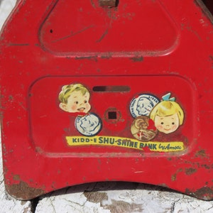 Old Kid's Metal Shoe Shine Box Bank - Etsy