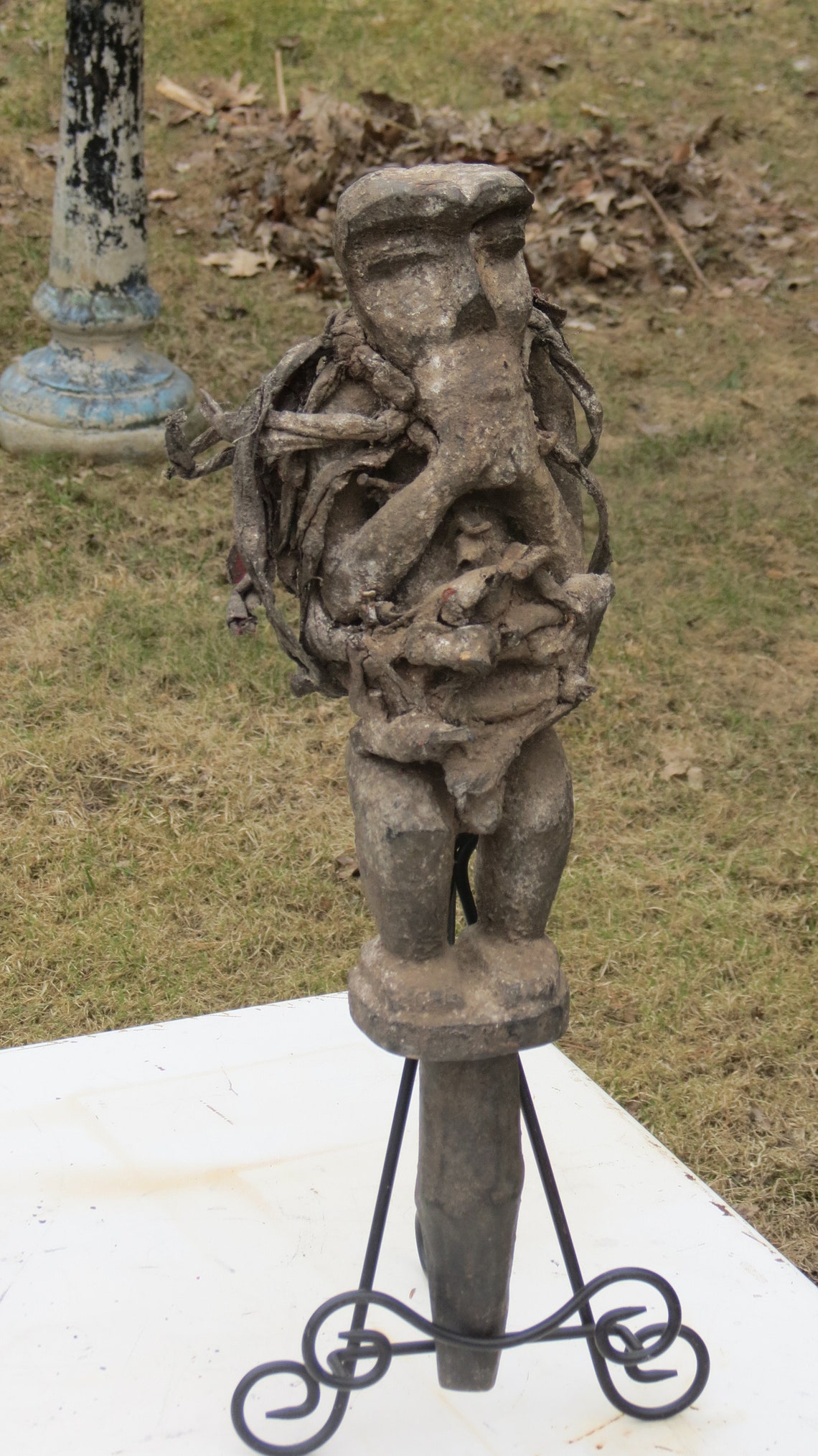 Large Carved Wooden African Staff With Vintage Patina | Etsy