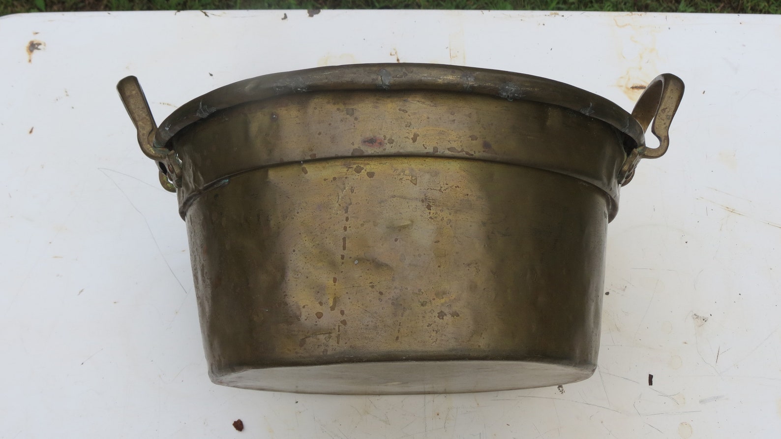 Solid Heavy Brass Bucket Old Barn Treasures Farm Fresh Finds | Etsy