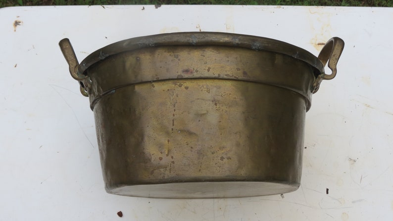 Solid Heavy Brass Bucket Old Barn Treasures Farm Fresh Finds | Etsy
