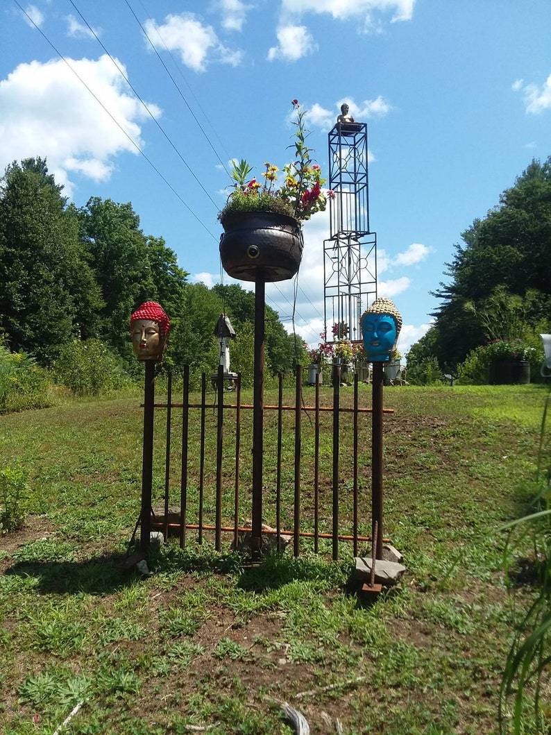 Unique Custom Fabricated Welded Metal Pipe Fence One of a Kind - Etsy