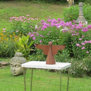 Rusty Metal Angel Candle Holder Great Garden Decor Fantastic Natural ...