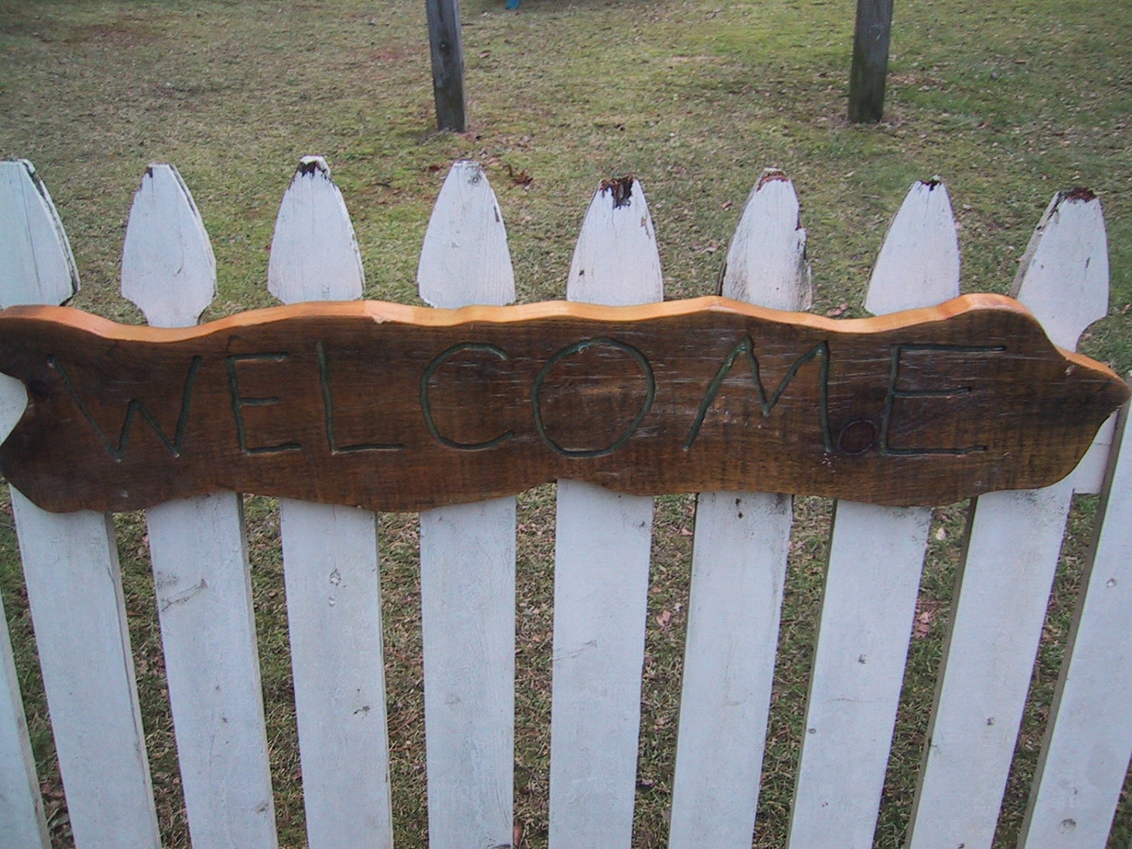 Rustic old barnboard hand routed welcome sign | Etsy
