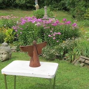 Rusty Metal Angel Candle Holder Great Garden Decor Fantastic Natural ...